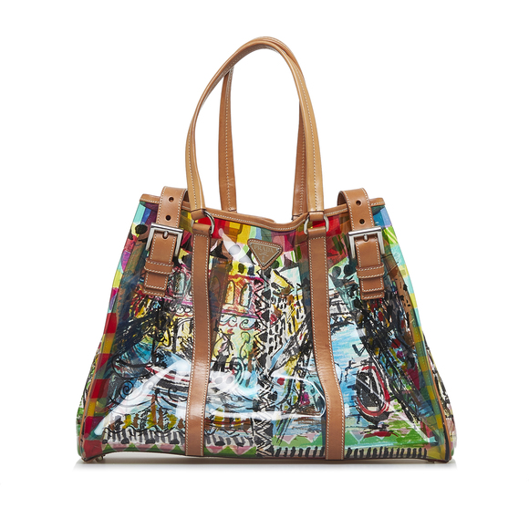 Prada | Bags | Prada Transparent Venice Graffiti Tote Tote Bag | Poshmark